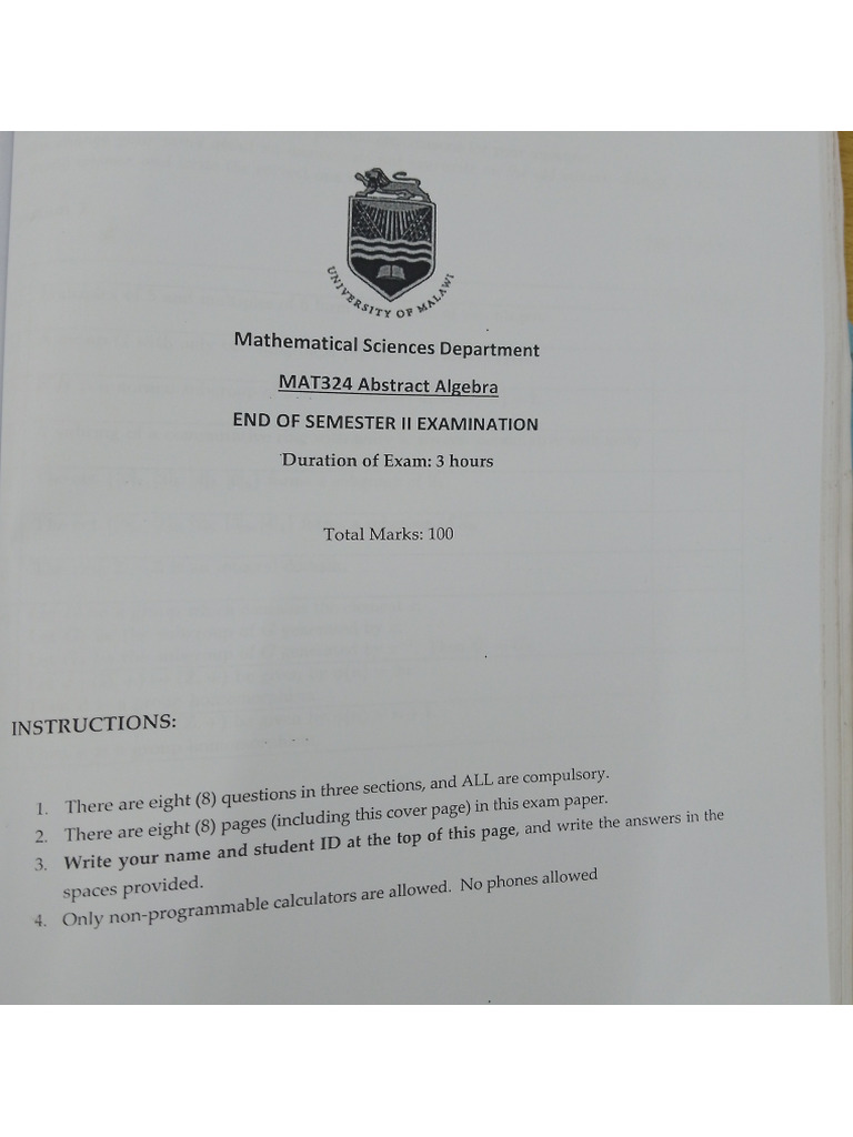 Abstract Algebra Papers | PDF