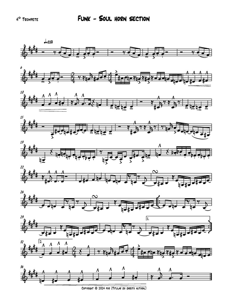 Funk-Soul Horn Section - 4º Trompete | PDF
