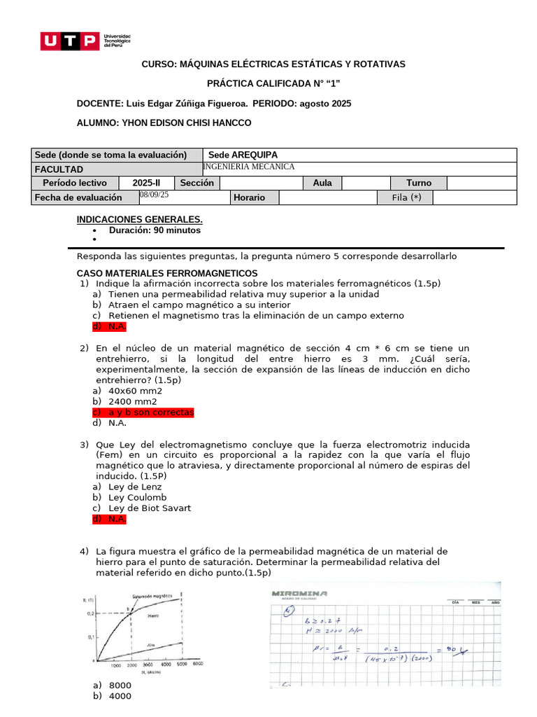 Practica Calificada 1 Ago 2025 M E Estaticas y Rotativas - UADTKM ...
