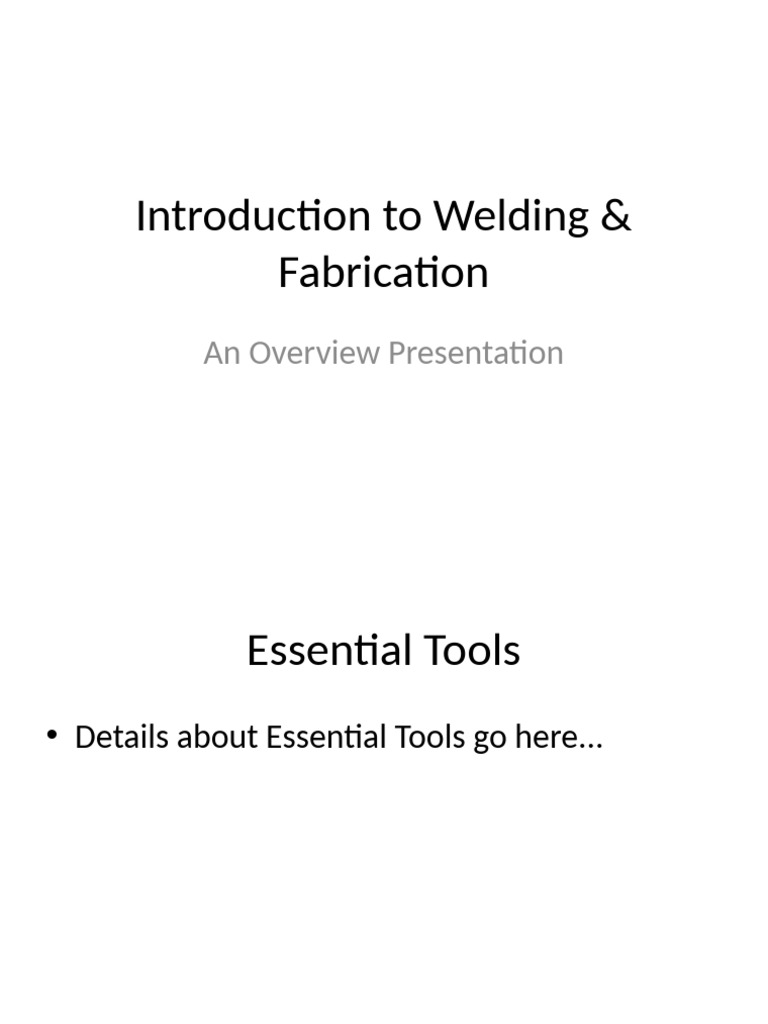 Welding Fabrication Basics | PDF