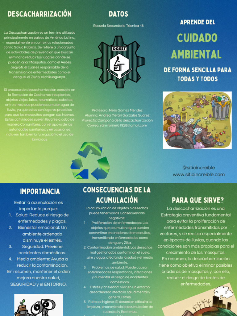 Tríptico Del Cuidado Ambiental Moderno Ilustrado V - 250922 - 173107 ...