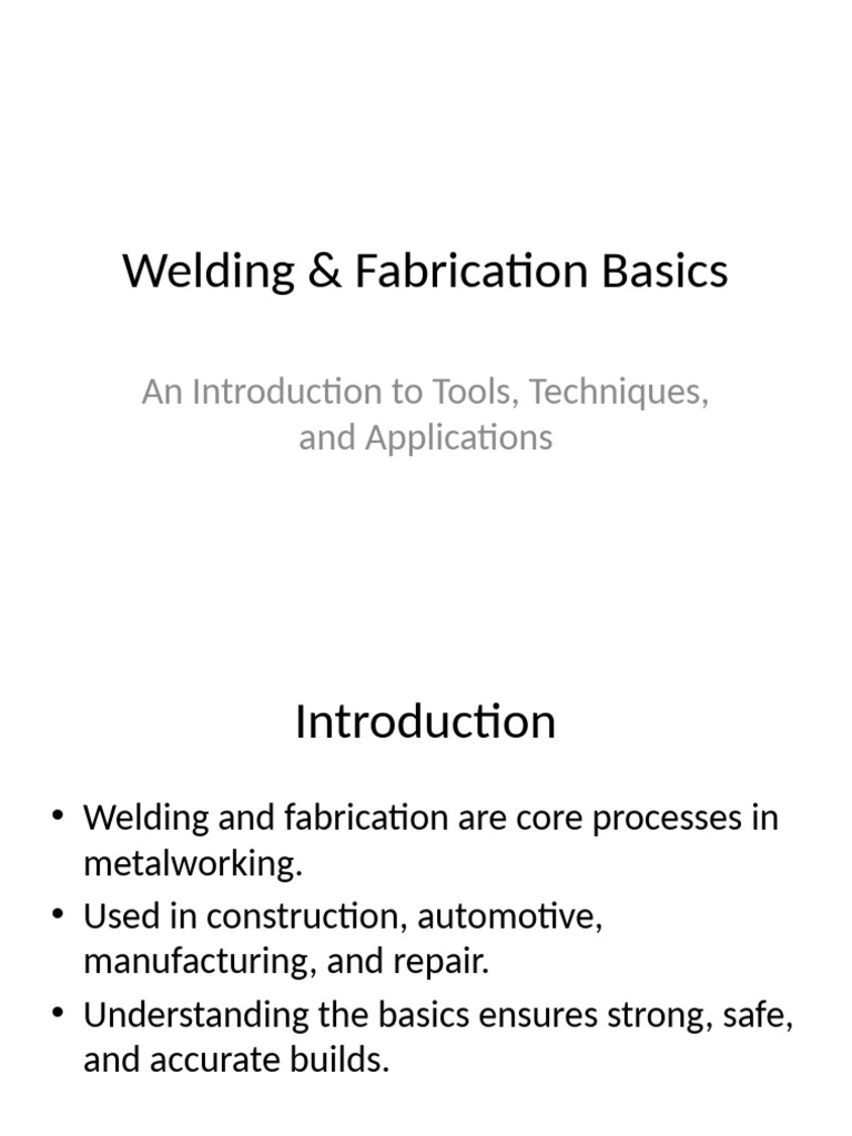 Welding Fabrication Basics Pro | PDF