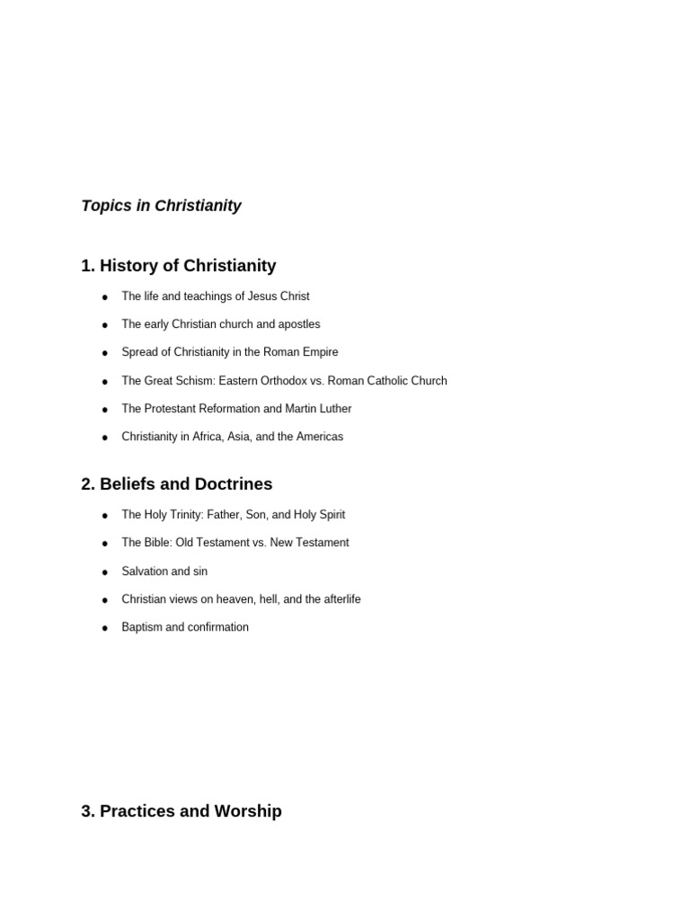 Comprehensive Overview of Christianity | PDF