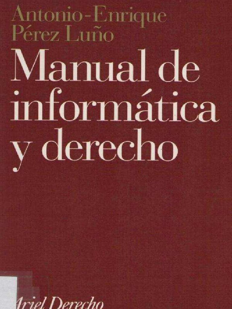 Manual de Informatica y Derecho - Material | PDF