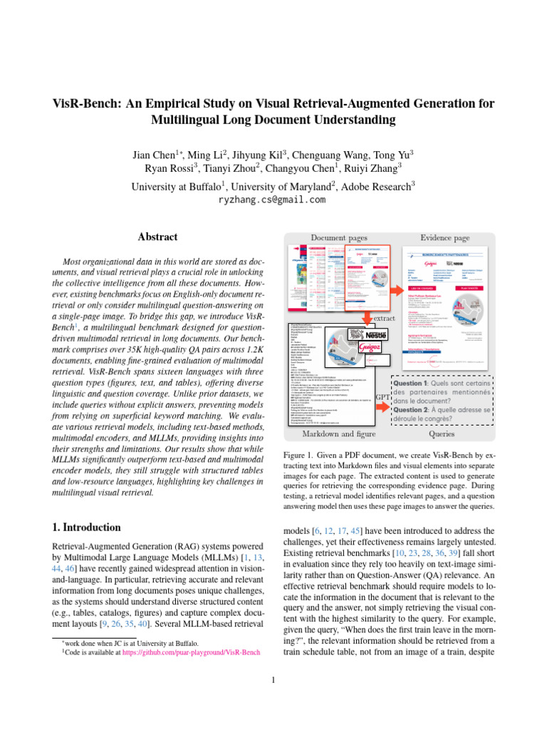VisR-Bench - An Empirical Study On Visual Retrieval-Augmented Generation For Multilingual Long ...