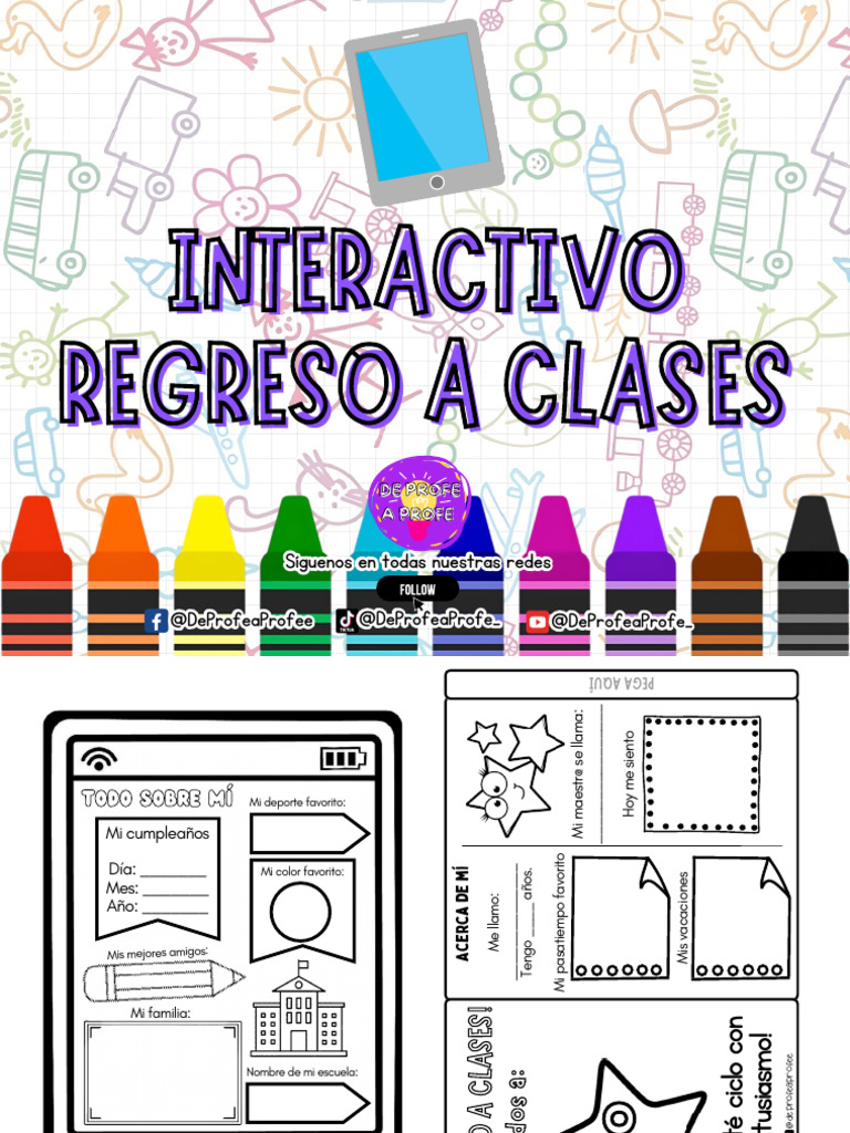 Regreso a Clases: Actividades Interactivas | PDF