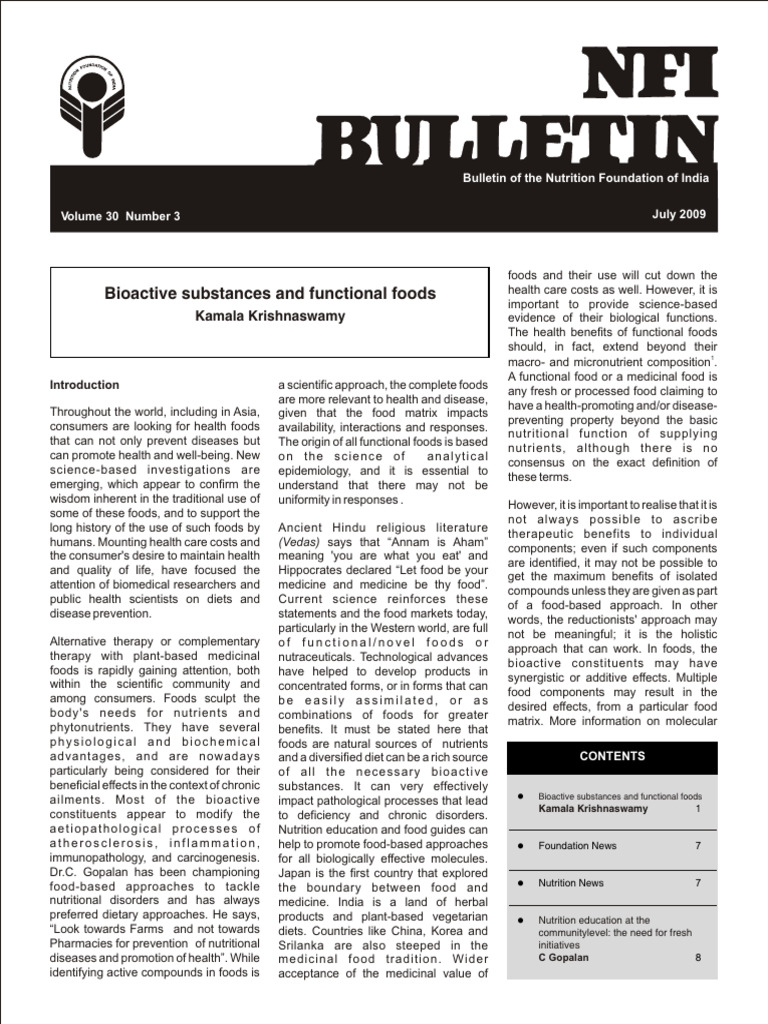Bioactive Compounds in Functional Foods | PDF | Dietary Fiber | Diet ...