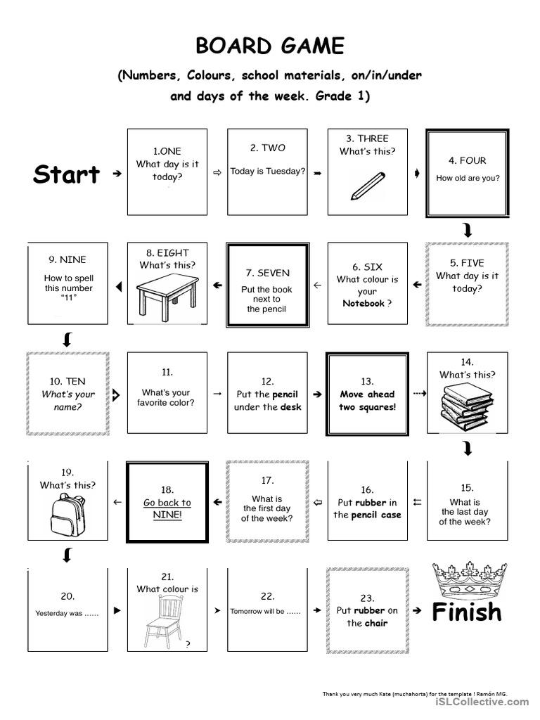 Grade 1 Board Game Activities | PDF | Chess | Chess Theory