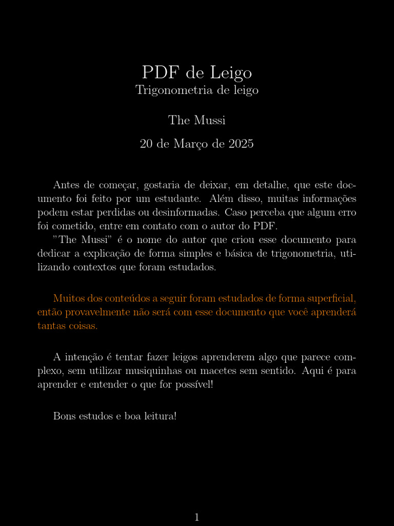 Trigonometria de Leigo | PDF | Triângulo | Ângulo