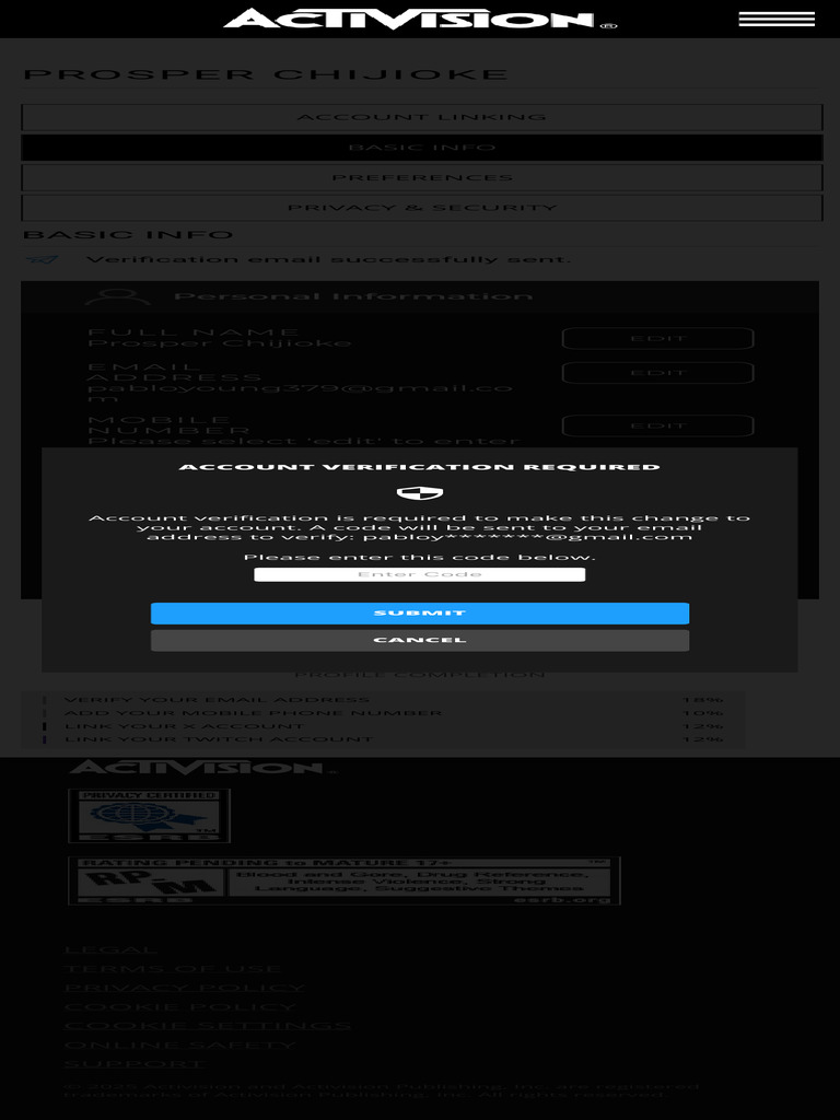 Account Management - Activision® | PDF