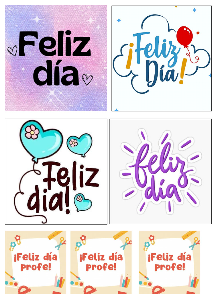 Tarjetas FELIZ DIA | PDF