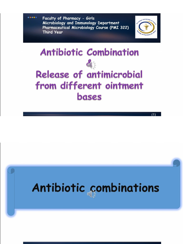 Antibiotics Combination | PDF