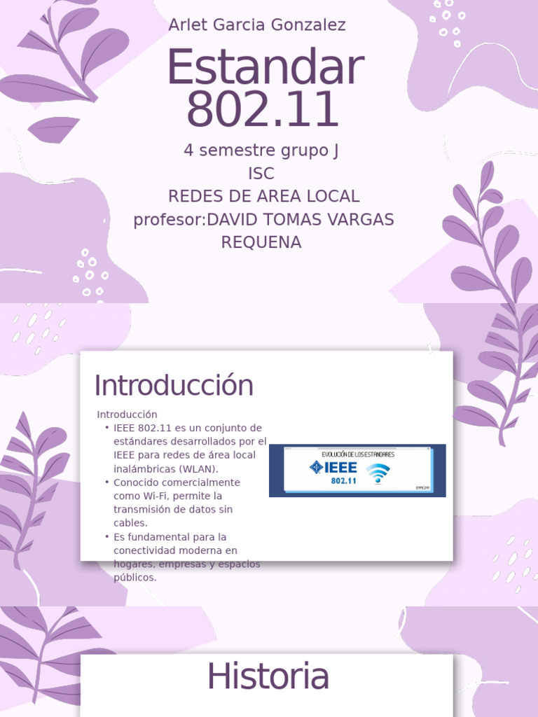 Presentacion_2_Arlet_Garcia | PDF | Ieee 802.11 | Wifi