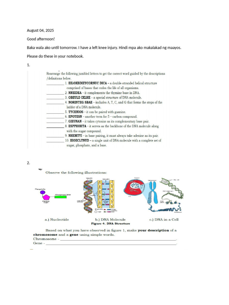 Non Mendelian Pattern of Inheritance Activities | PDF