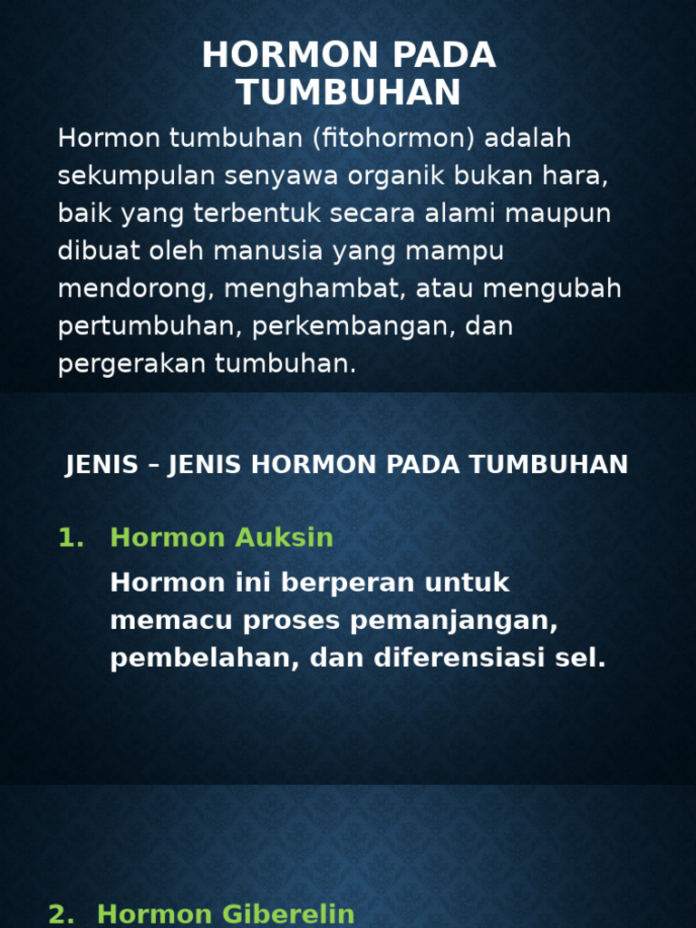Hormon Tumbuhan | PDF