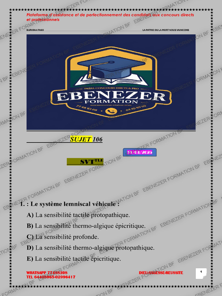 Ebenezer Formation Sujet 106 Filigrane | PDF