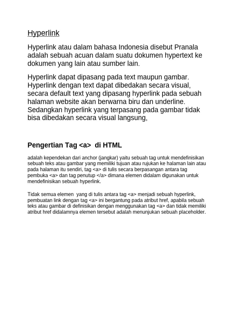 Membuat Hyperlink | PDF