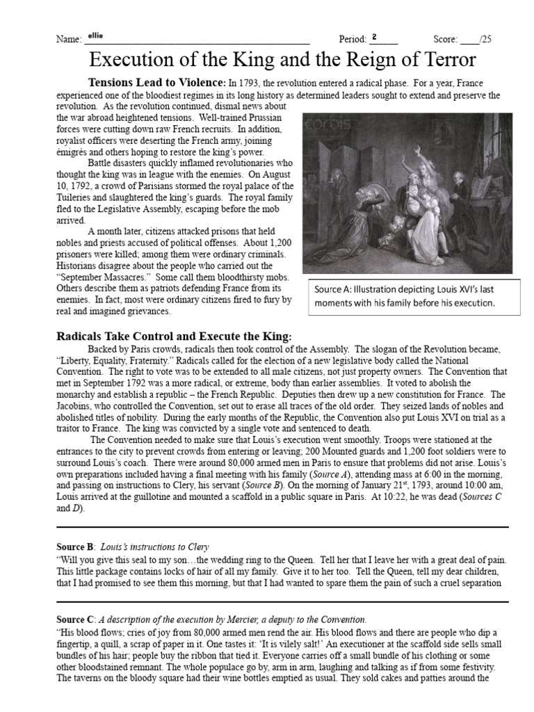 Ellie Jarrett - Copy of Reign of Terror Sourcework Worksheet | PDF ...