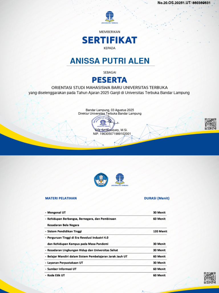 Cetak Sertifikat | PDF