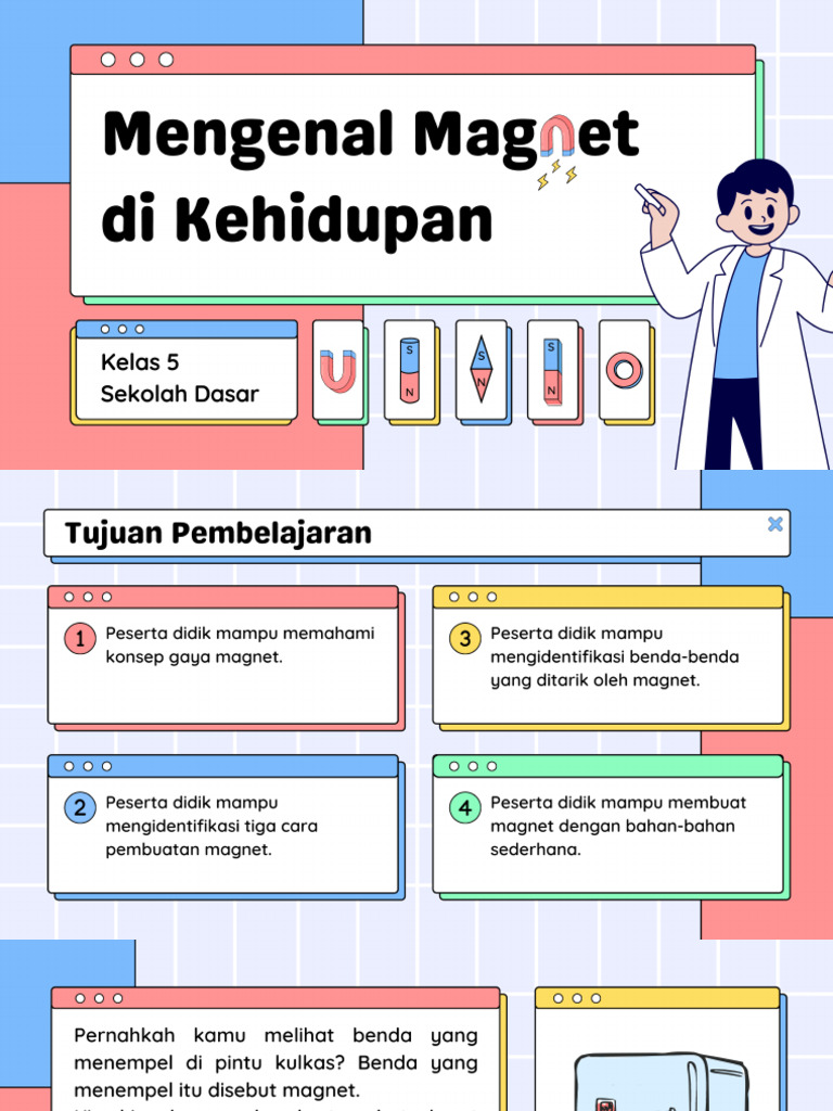 Presentasi Pendidikan Mengenal Magnet Di Kehidupan Ilmu Pengetahuan Alam Dan Sosial Merah Biru ...