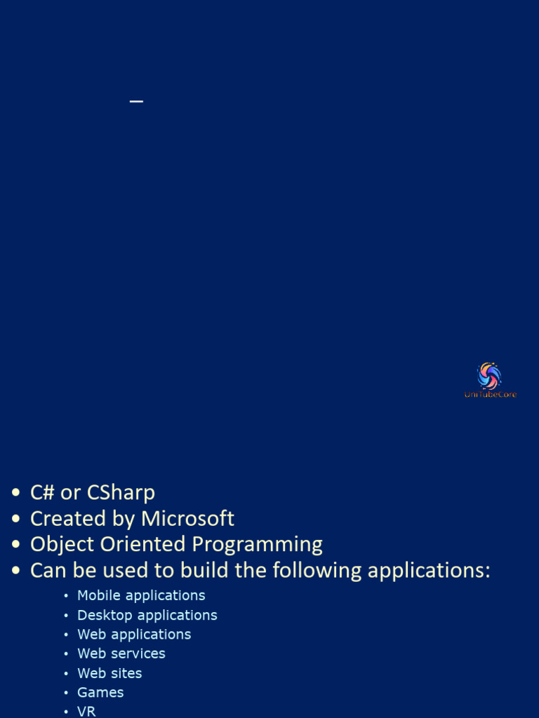 9 Lecture-2 The CSharp Language | PDF | C Sharp (Programming Language) | Computer Programming