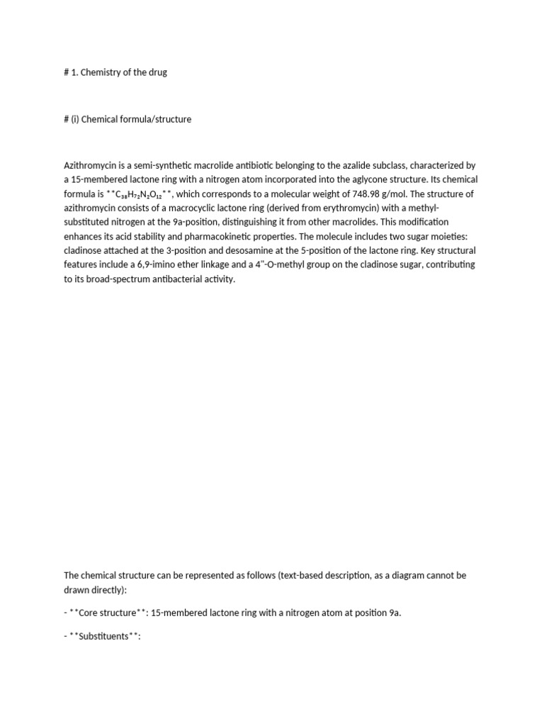 Azithromycin | PDF | Chemistry | Chemical Substances