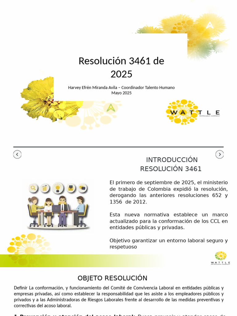 Resolucion 3461 de 2025 Min Trabajo | PDF | Derecho laboral | Salud mental