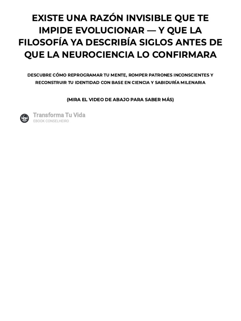 Manual de Autotransformación: Cambia tu Vida | PDF | Mente | Pensamiento