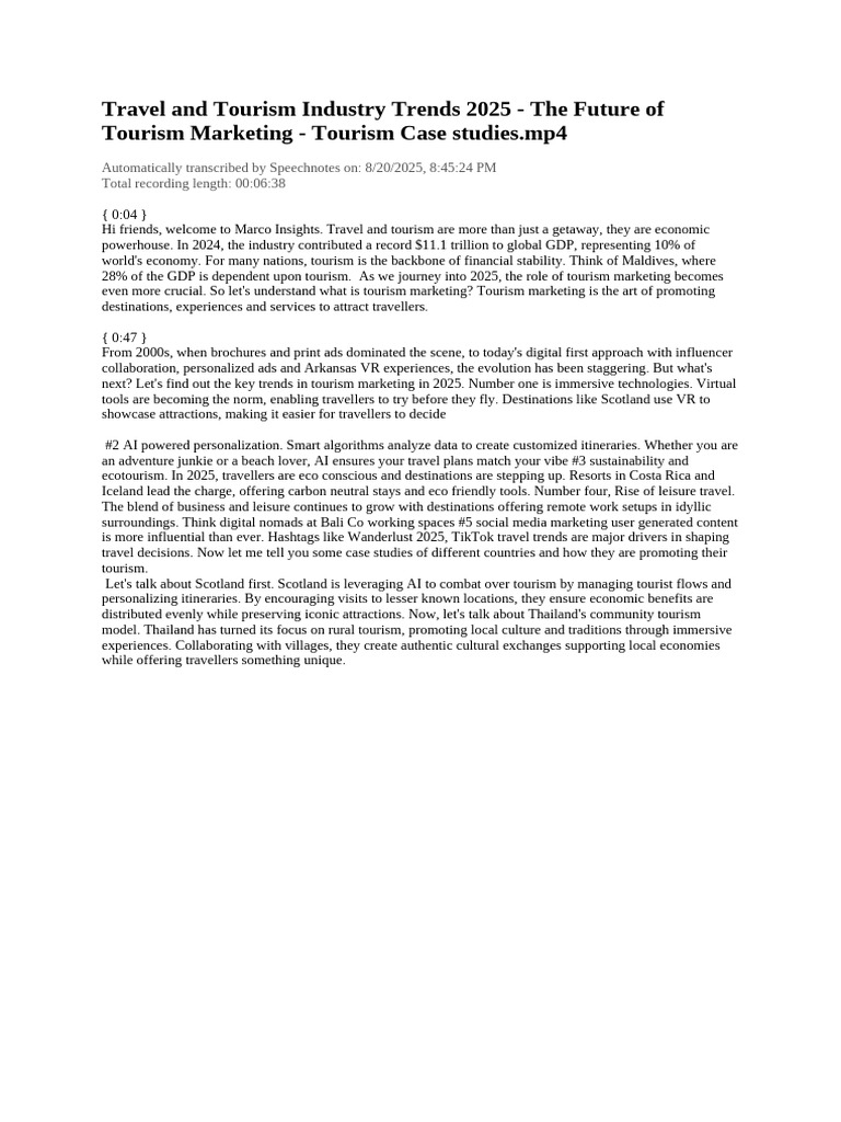 Travel and Tourism Industry Trends 2025 - The Future of Tourism ...