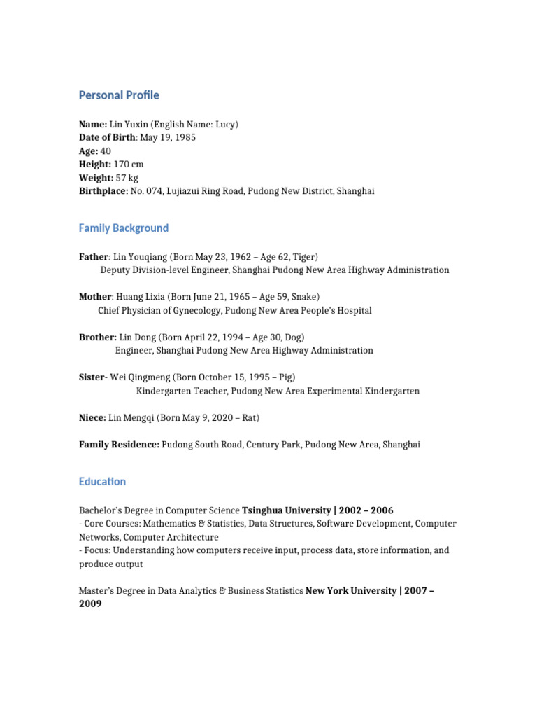 Amanda Profile | PDF
