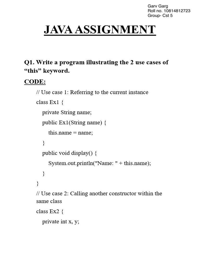 Java Assignment | PDF