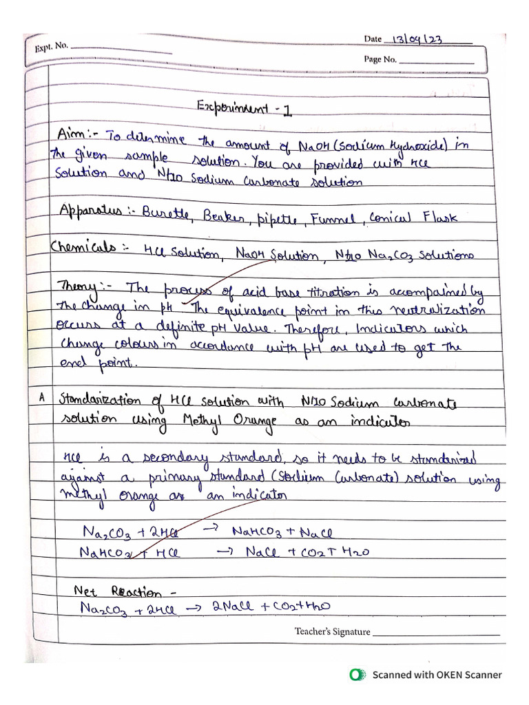 Chemistry Experim | PDF
