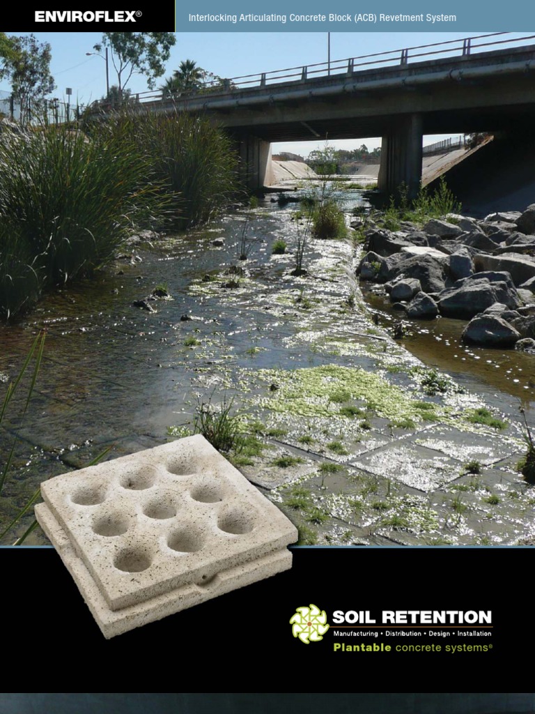 Enviroflex - Interlocking Articulating Concrete Block (ACB) | Levee | River
