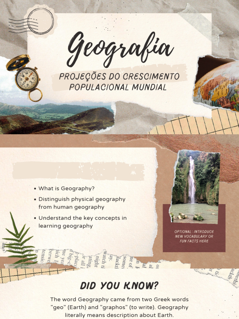 Introduction To Geography Education Presentation in A Brown and Beige ...