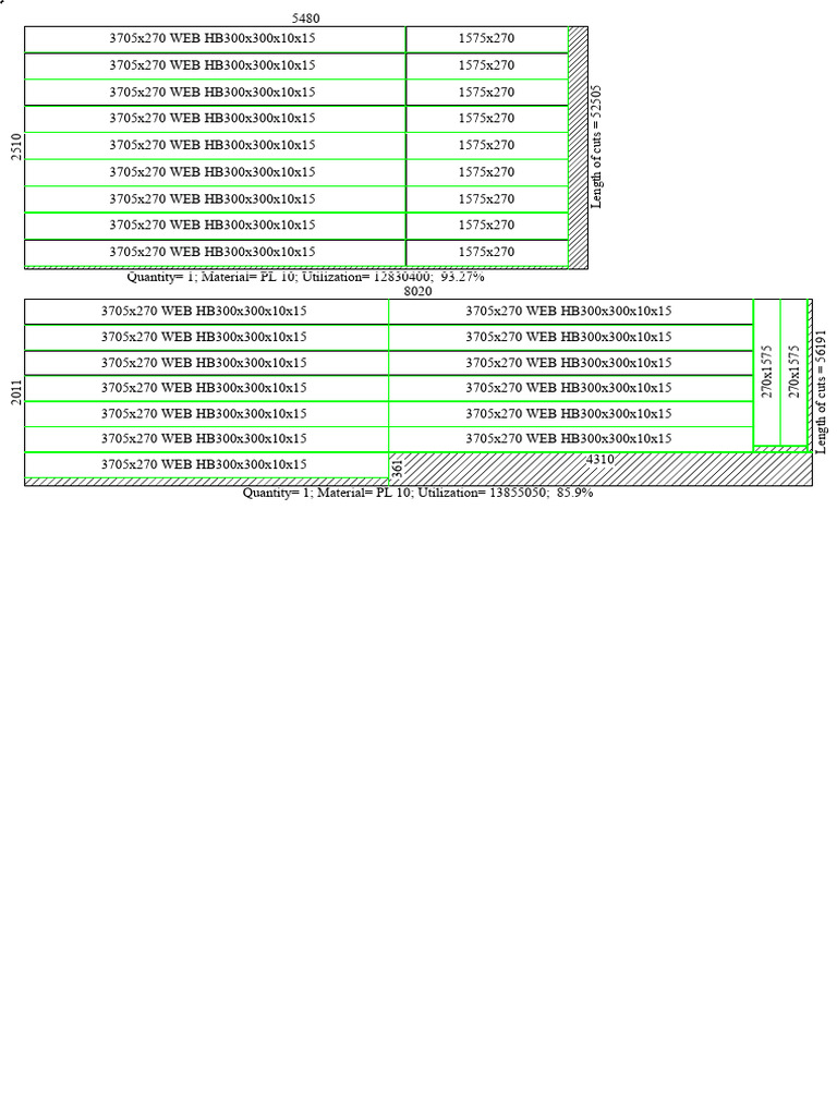 Cutting Plan Web HB300 | PDF