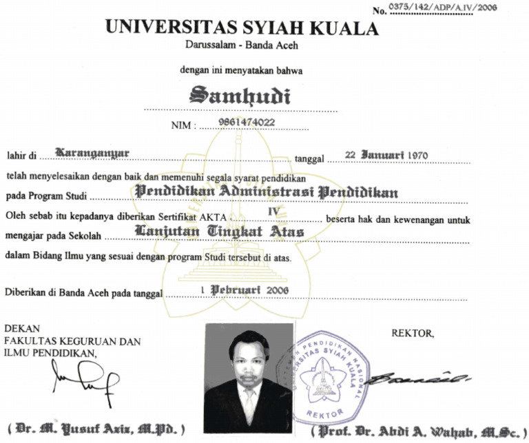 IJAZAH BAPAK | PDF