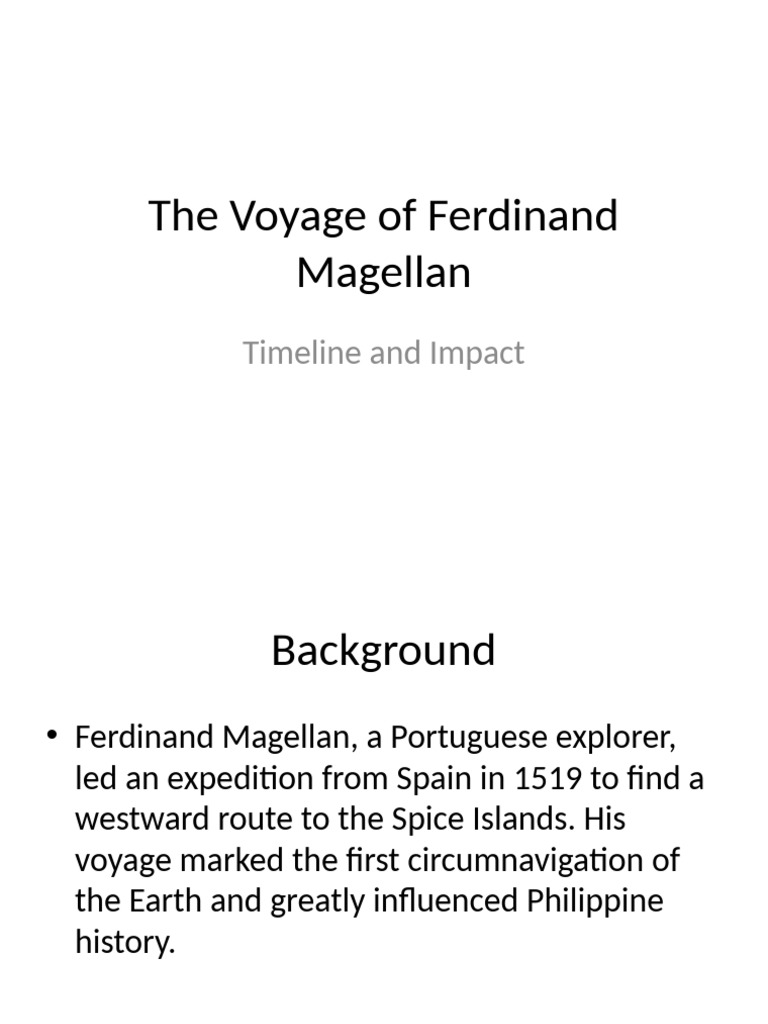 Magellan Voyage Timeline | PDF