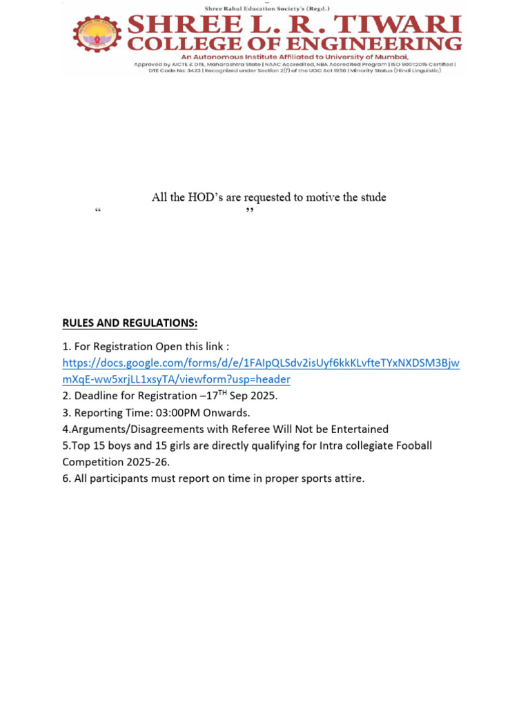 Football Notice 25-26 Link | PDF