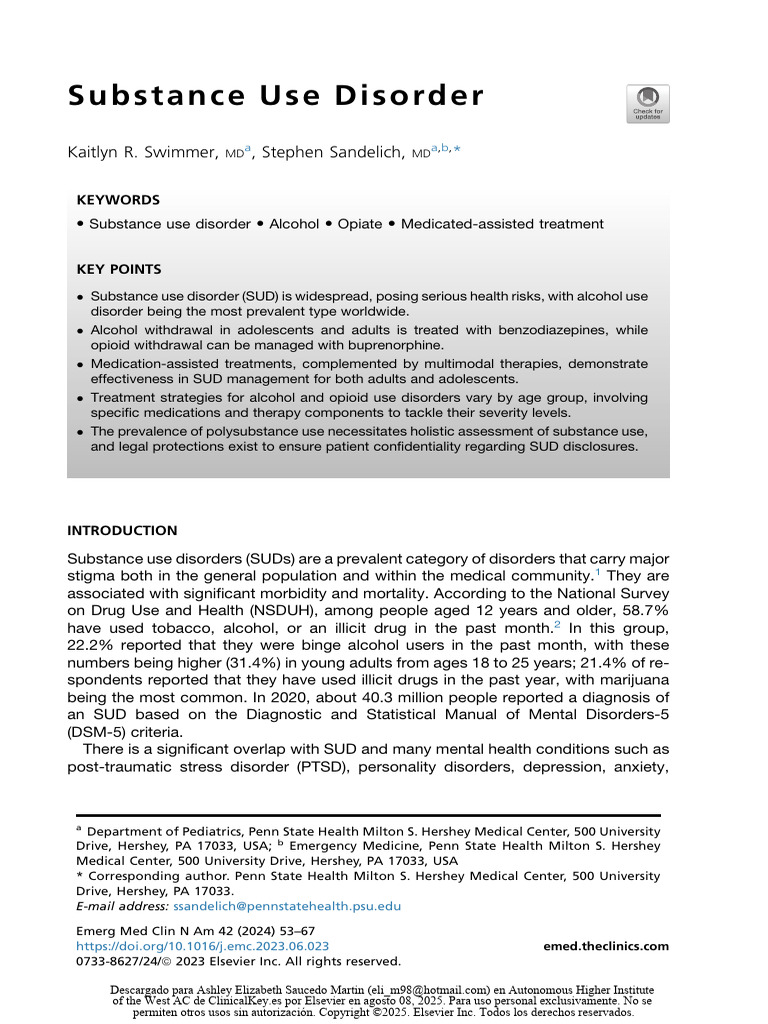 18.substance Use Disorder | PDF | Substance Use Disorder | Mental Disorder