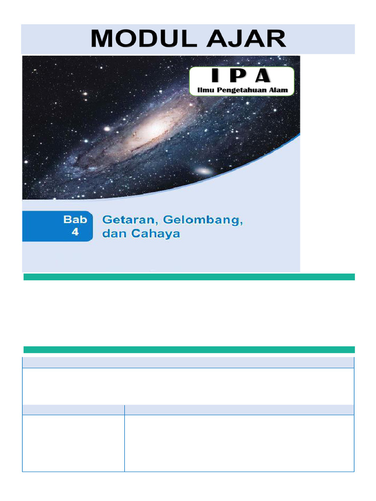 Modul IPA Kelas VIII: Getaran dan Gelombang | PDF