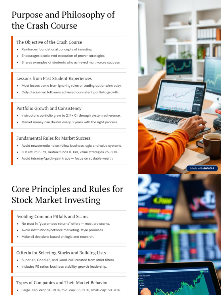 Purpose and Philosophy of The Crash Course | PDF | Investing | Day Trading