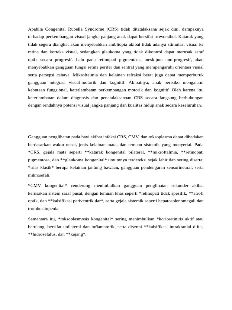 Apabila Congenital Rubella Syndrome | PDF