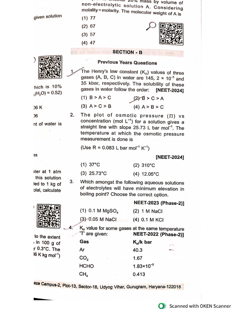 Aakash Module (Solutions) | PDF