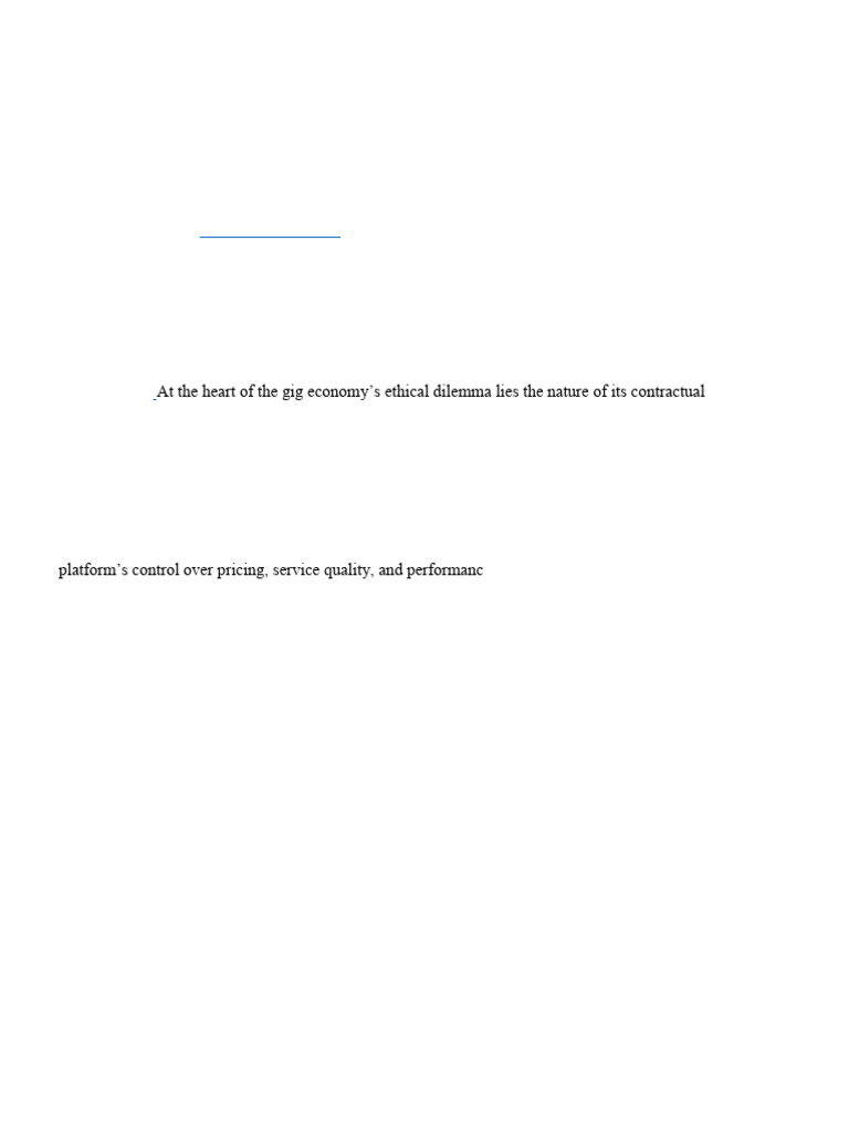 The Gig Economy and Labor Justice | PDF | Employment | Market (Economics)