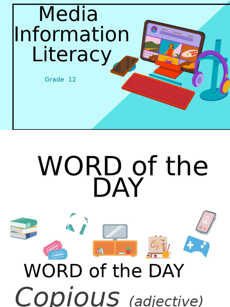 Media Literacy: New vs. Traditional Media | PDF | Technological ...
