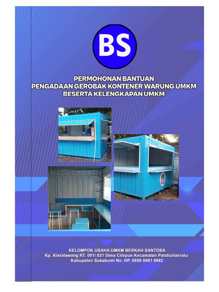 Proposal Umkm - Gerobak Kontener - Berkah Santosa | PDF