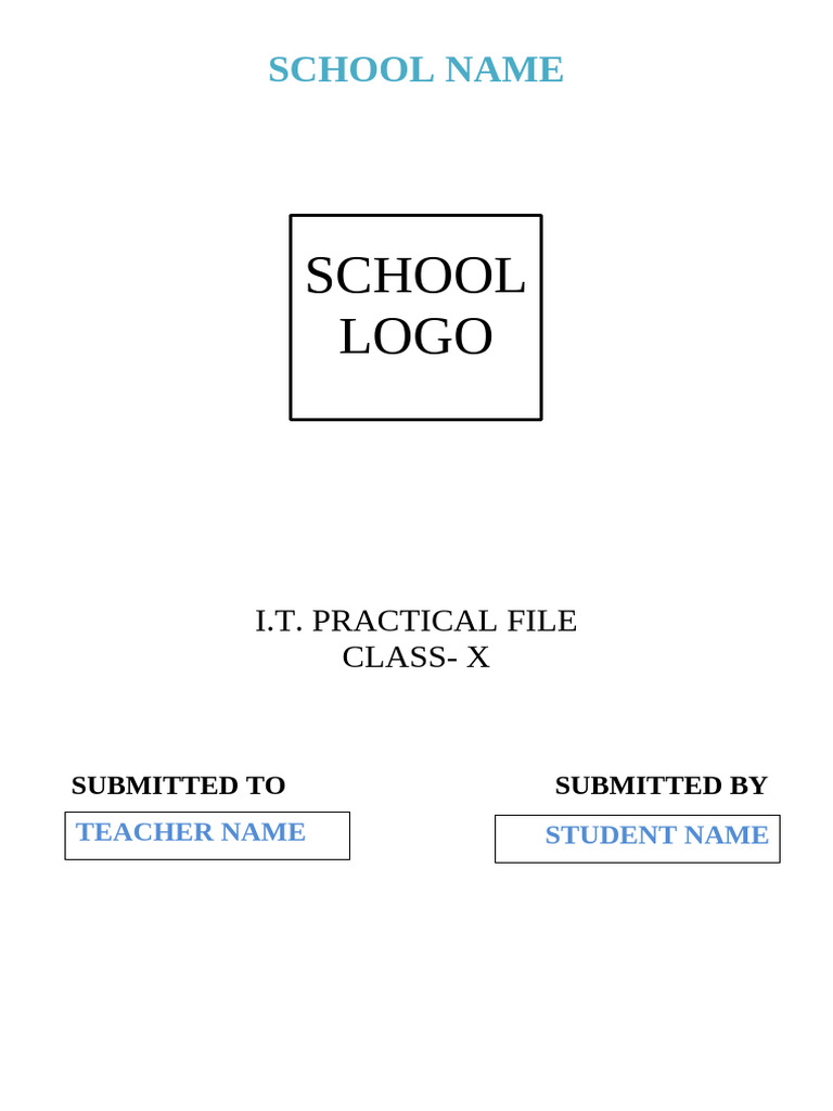 Class 10 IT Practical File 2024-25 | PDF | Spreadsheet | Databases