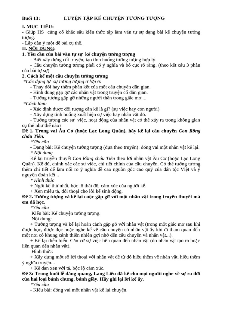 Các D NG T S Tư NG Tư NG L P 6:: Con R NG Cháu Tiên | PDF