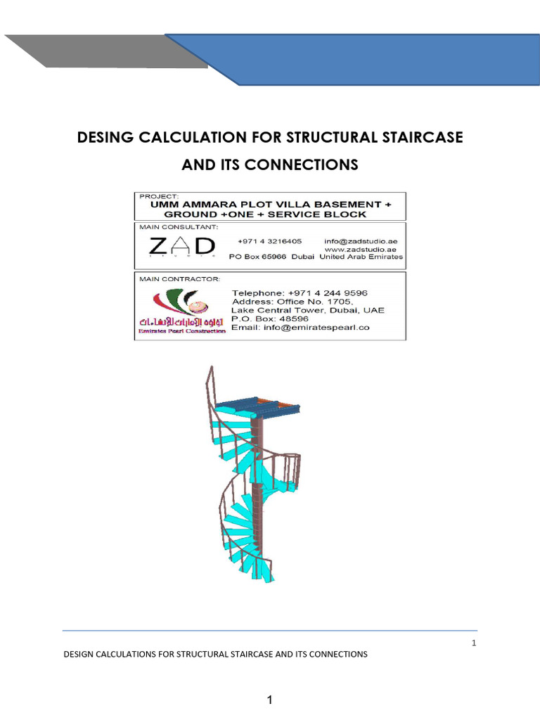 Rev-2 Design Report - Stairs | PDF | Structural Load | Strength Of Materials