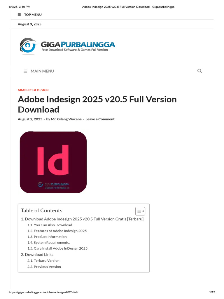 Adobe Indesign 2025 v20.5 Full Version Download - Gigapurbalingga | PDF